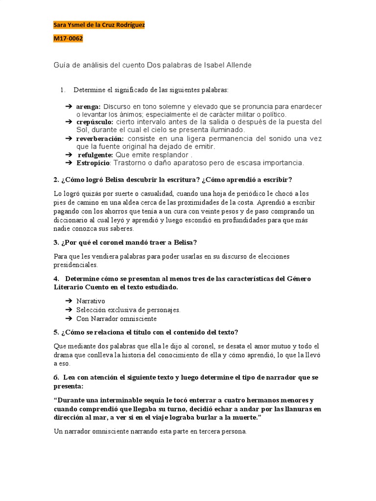 Guia de Dos Palabras | PDF | Amor