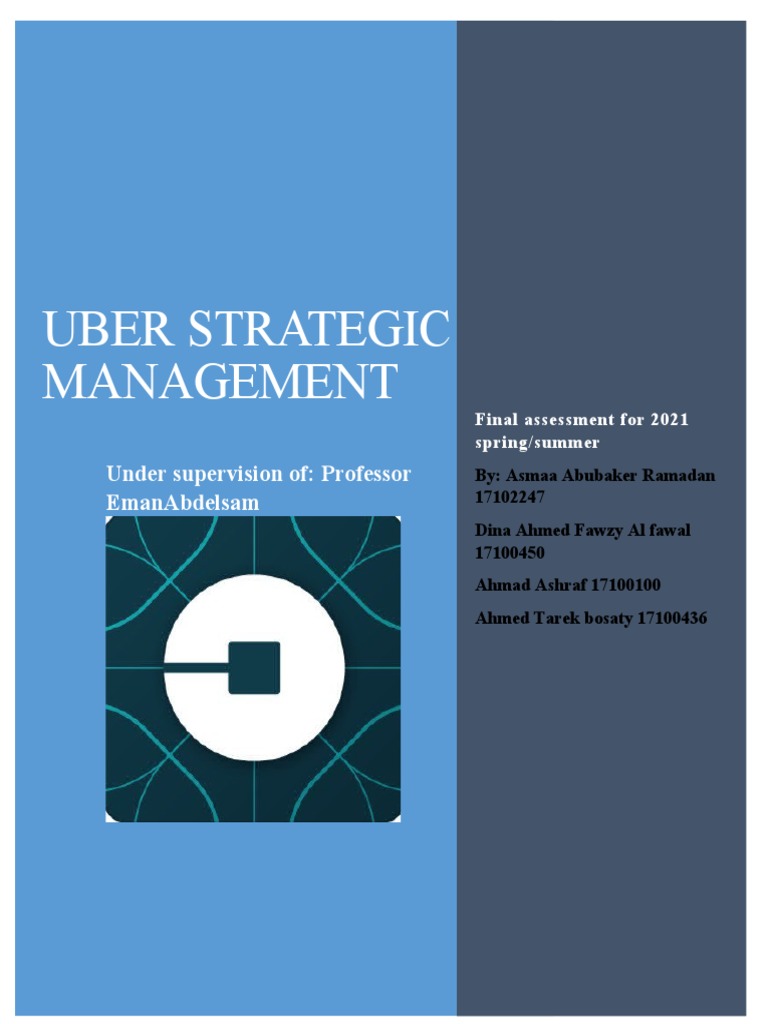 Uber Strategic Management Final Final | PDF | Pricing | Strategic Management