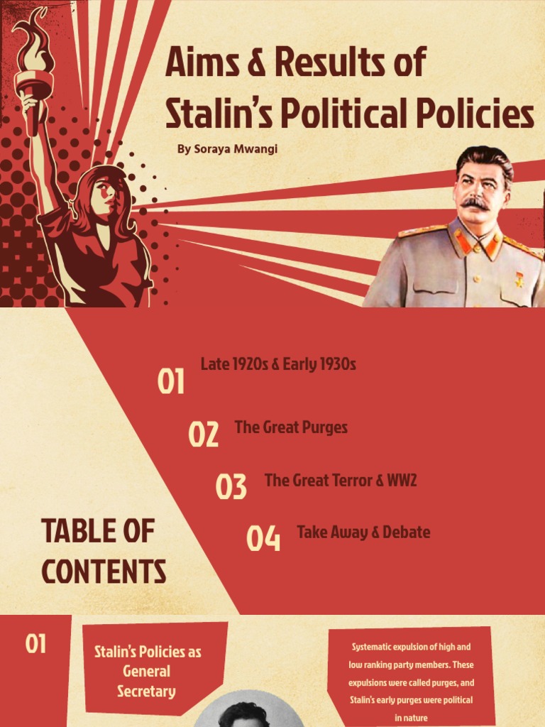 Aims - Reusults of Political Policies | PDF | Joseph Stalin | Communist ...