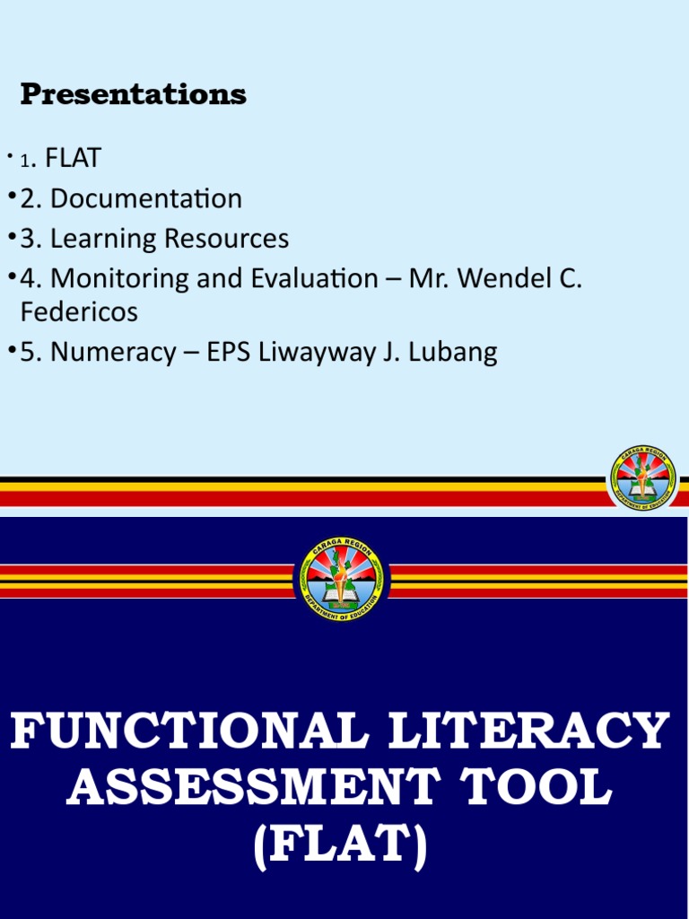 Functional Literacy Assessment Tool FLAT | PDF | Literacy | Reading ...