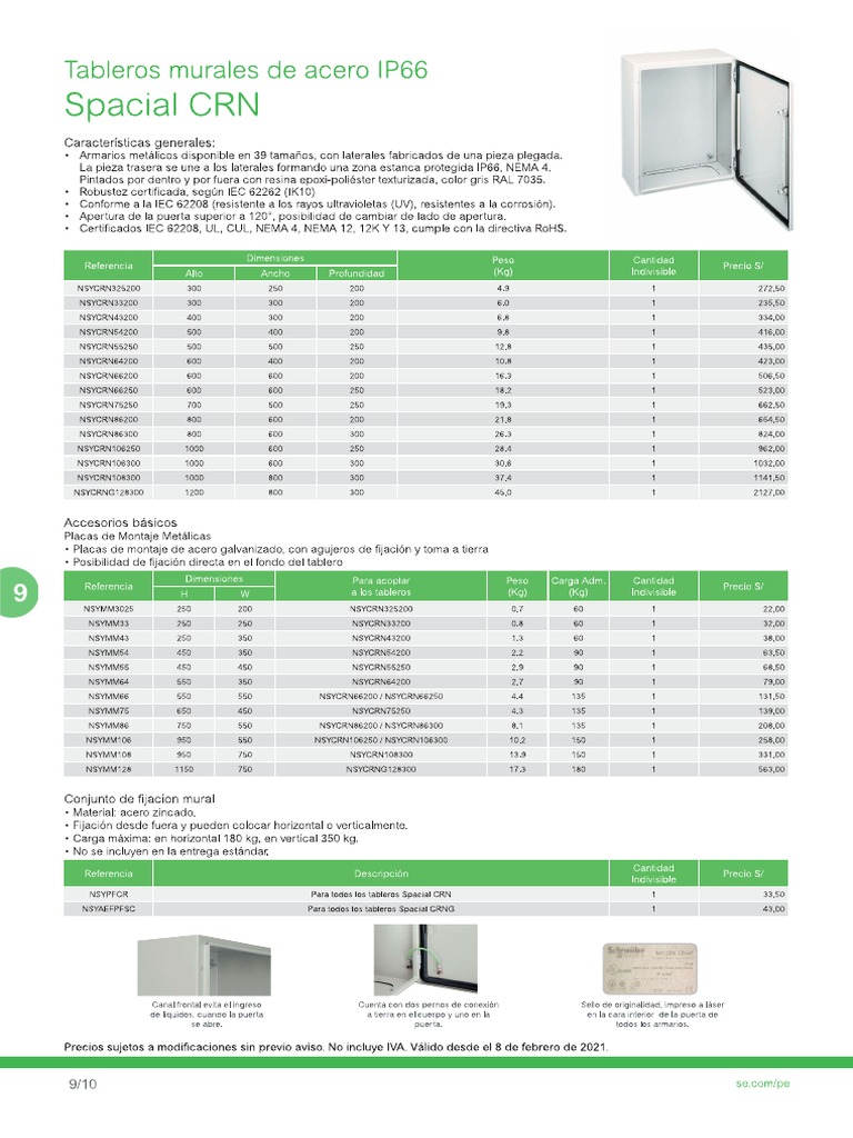 Tableros Schneider | PDF