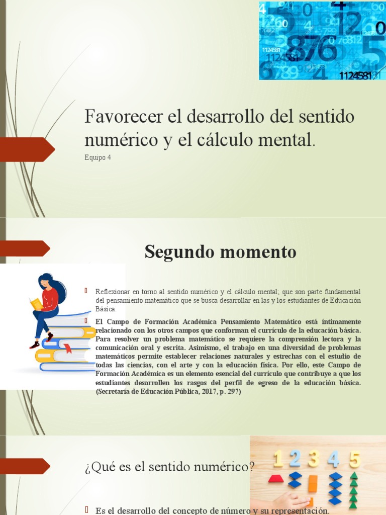 Copia de Favorecer El Desarrollo Del Sentido Numérico y El | PDF ...