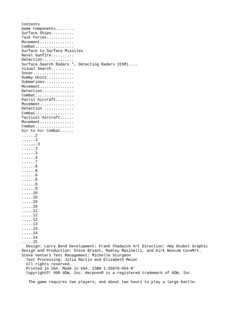 Harpoon Captain S Rules | PDF | Submarines | Surface To Air Missile