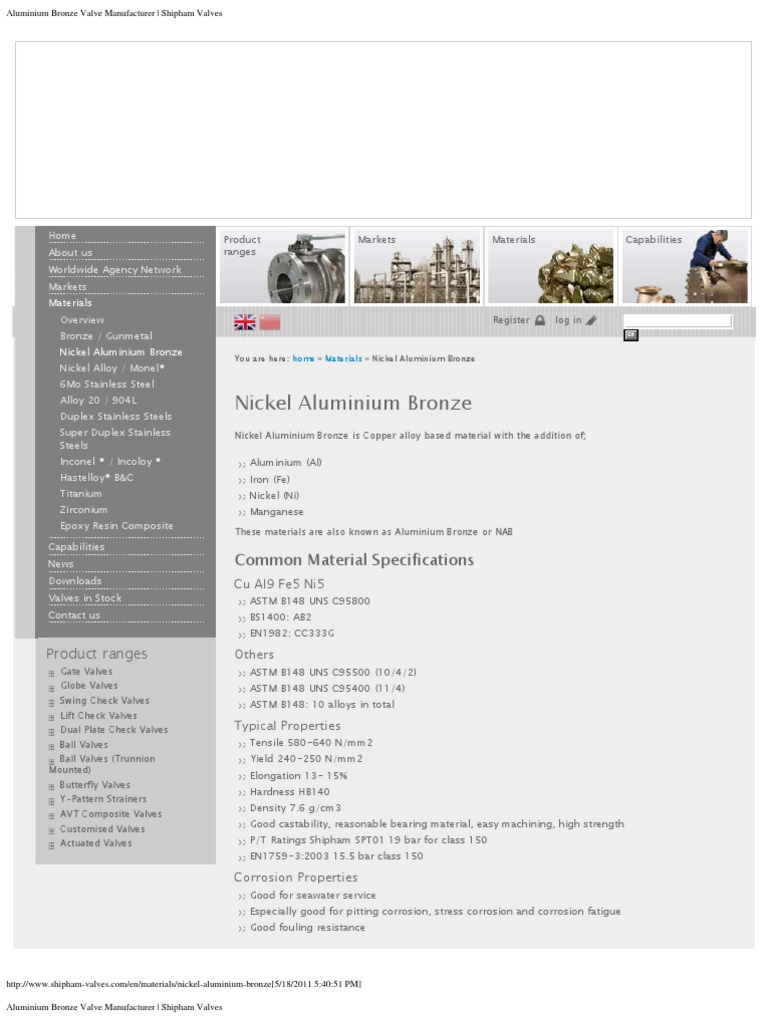 Aluminium Bronze Valve Manufacturer - Shipham Valves | PDF | Valve ...