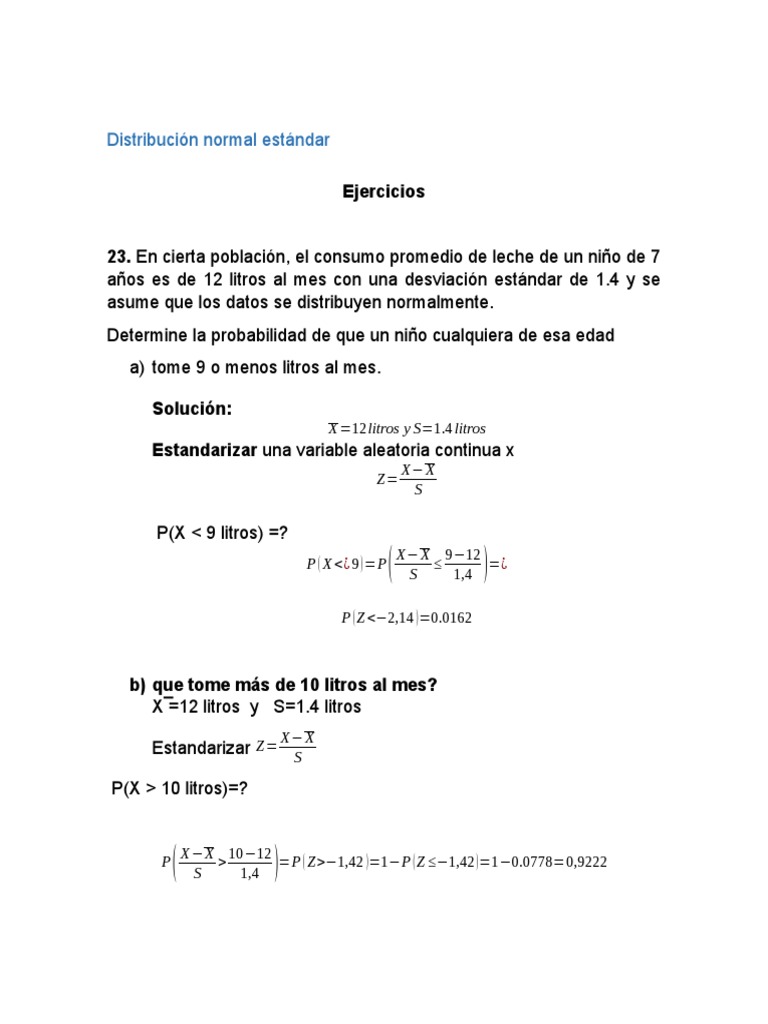Distribución Normal Estándar | PDF | Teoría estadística | Cantidades ...