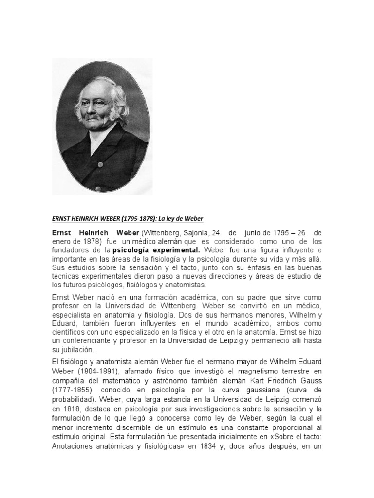 Ley de Weber y Psicología Experimental | PDF | Ciencia cognitiva | Science