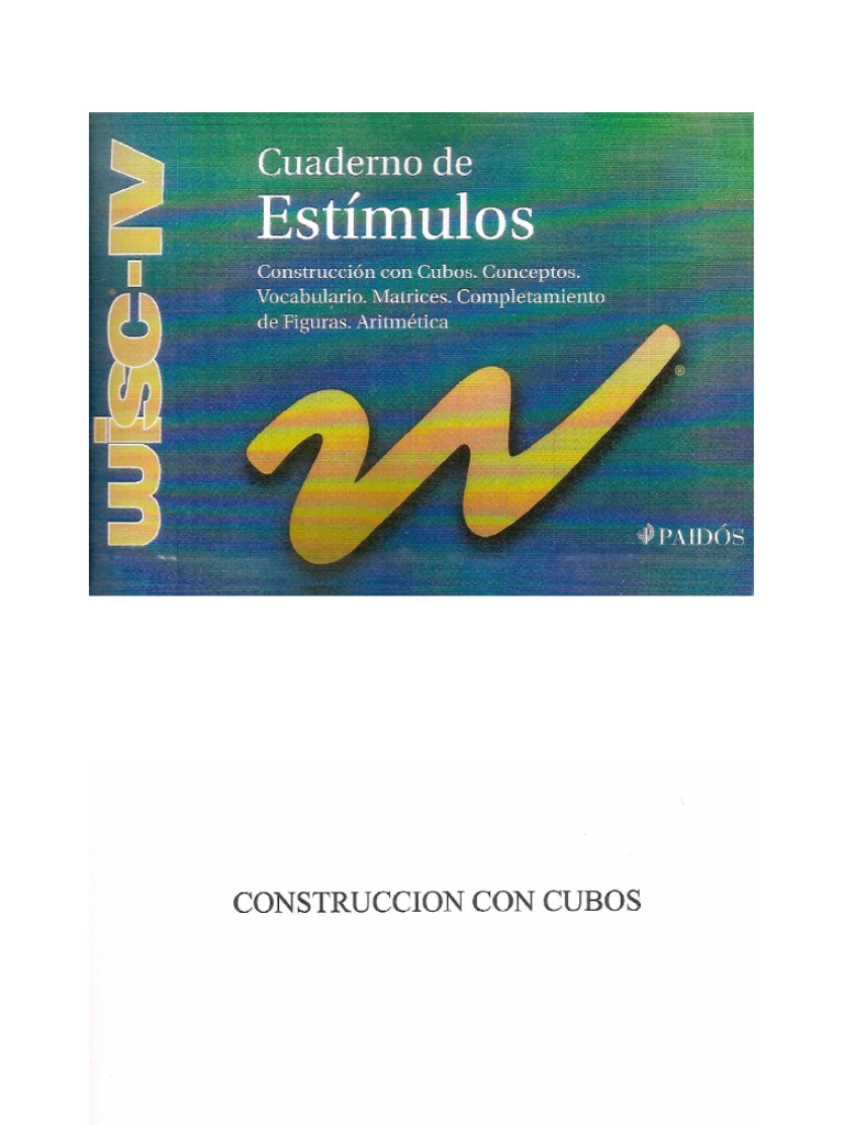 Estímulos Completo WISC IV | PDF