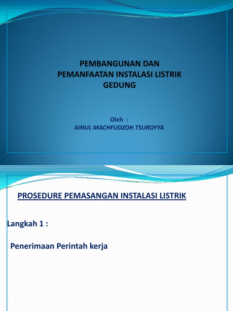 Contoh PPT Instalasi | PDF