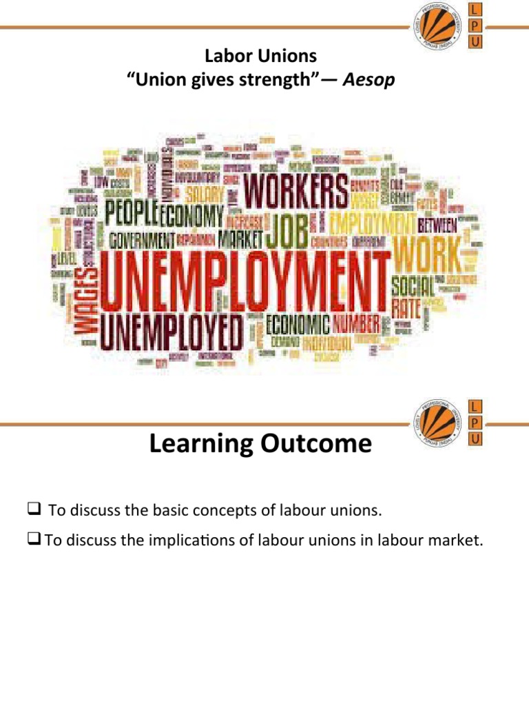 Labor Unions "Union Gives Strength" - Aesop | PDF | Trade Union ...