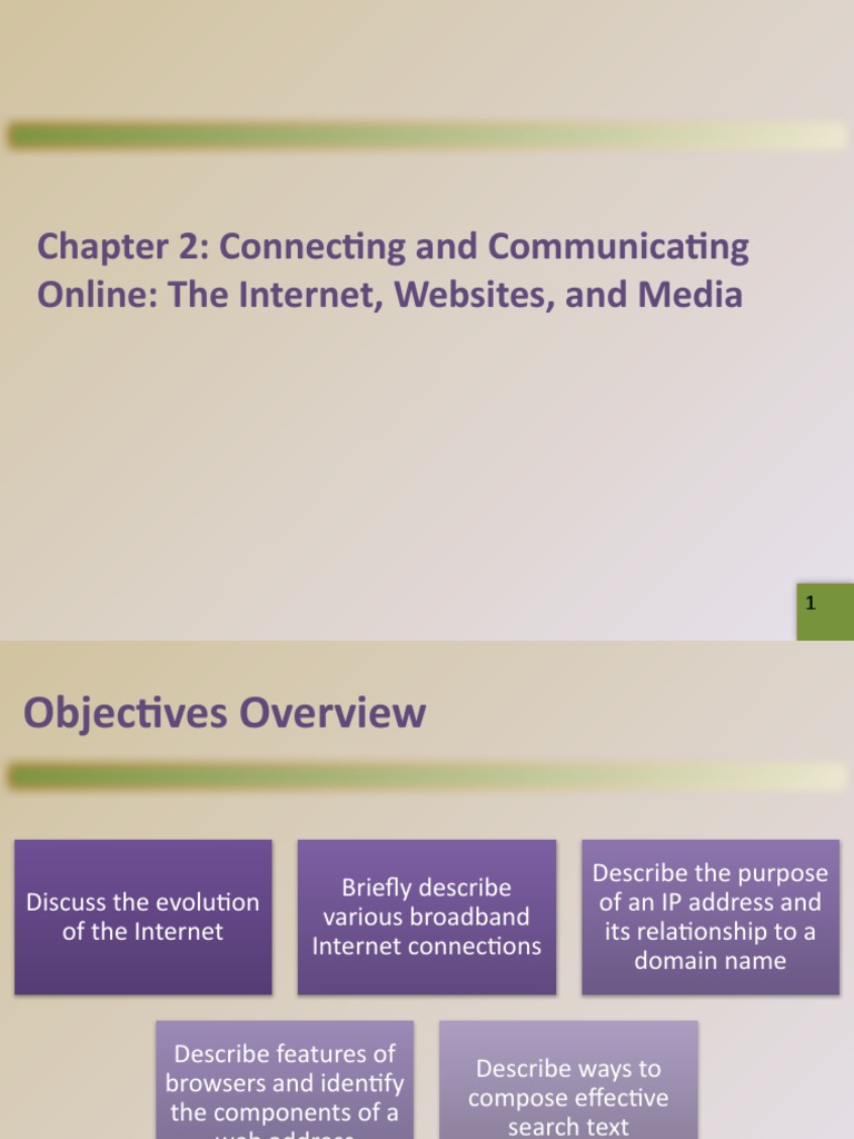 Lecture2 Connecting and Communicating Online | PDF | Internet | World Wide Web