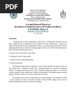 SAMPLE READING PROGRAM For DepEd | PDF | Reading Comprehension | Learning