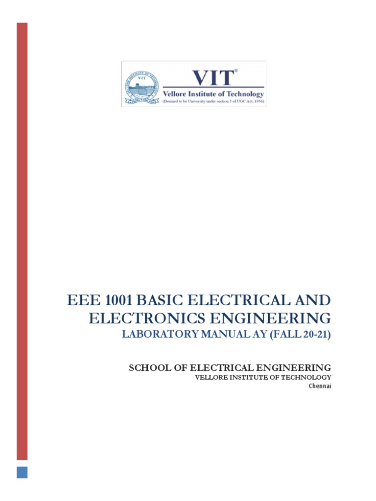 EEE Lab Manual | PDF | P–N Junction | Field Effect Transistor