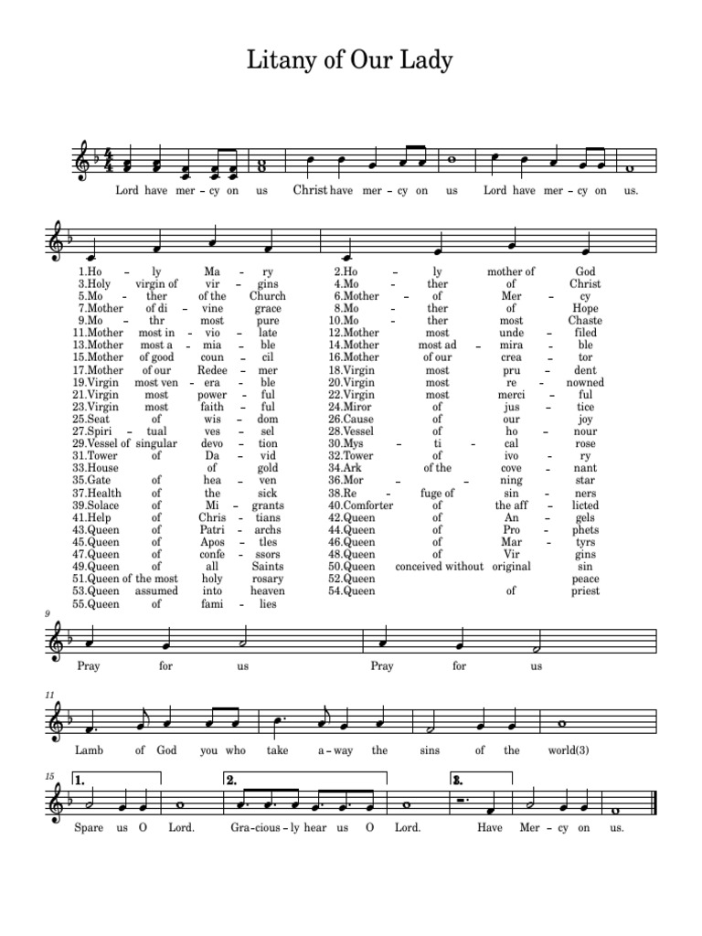 Litany of Our Lady: Christ | PDF | Catholic Spirituality | Systematic ...