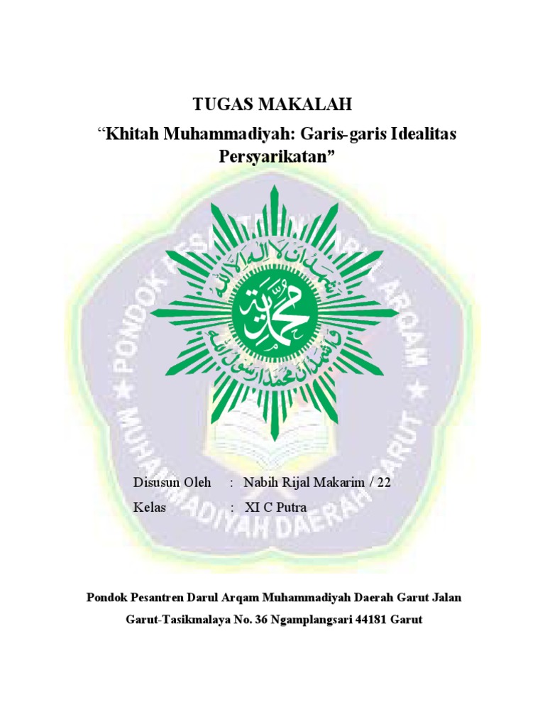 Tugas Akhir Makalah Kemuhammadiyahan - Nabih Rijal Makarim | PDF ...