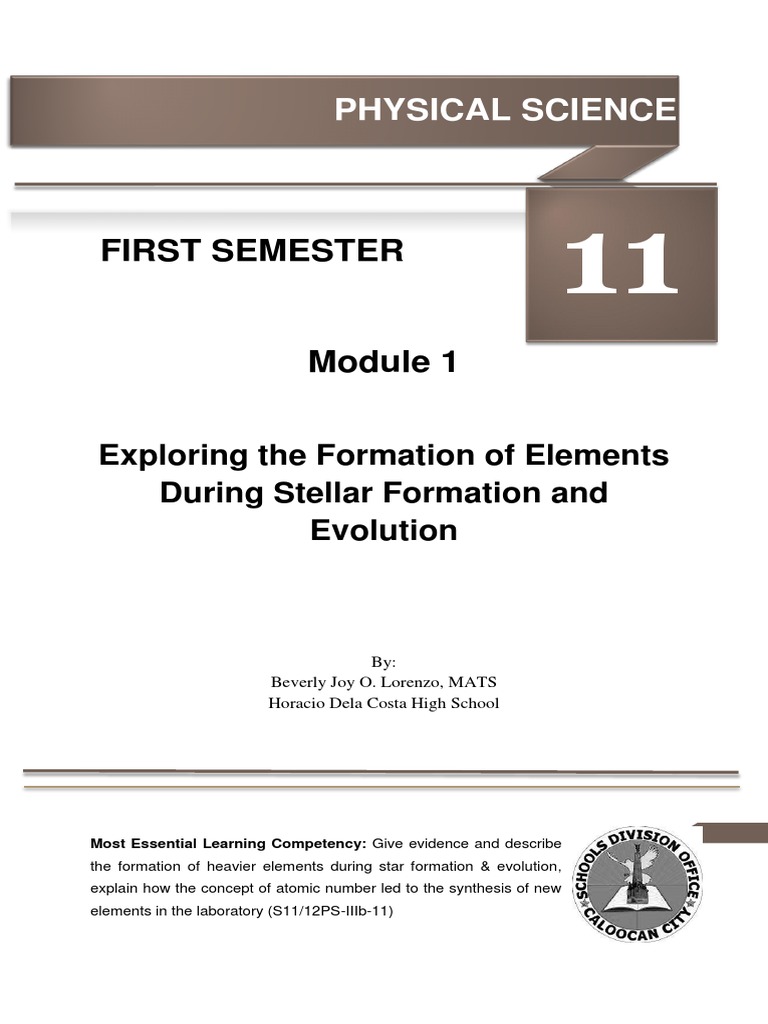 Physical Science Week 1 1 | PDF | Chemical Elements | Radioactive Decay
