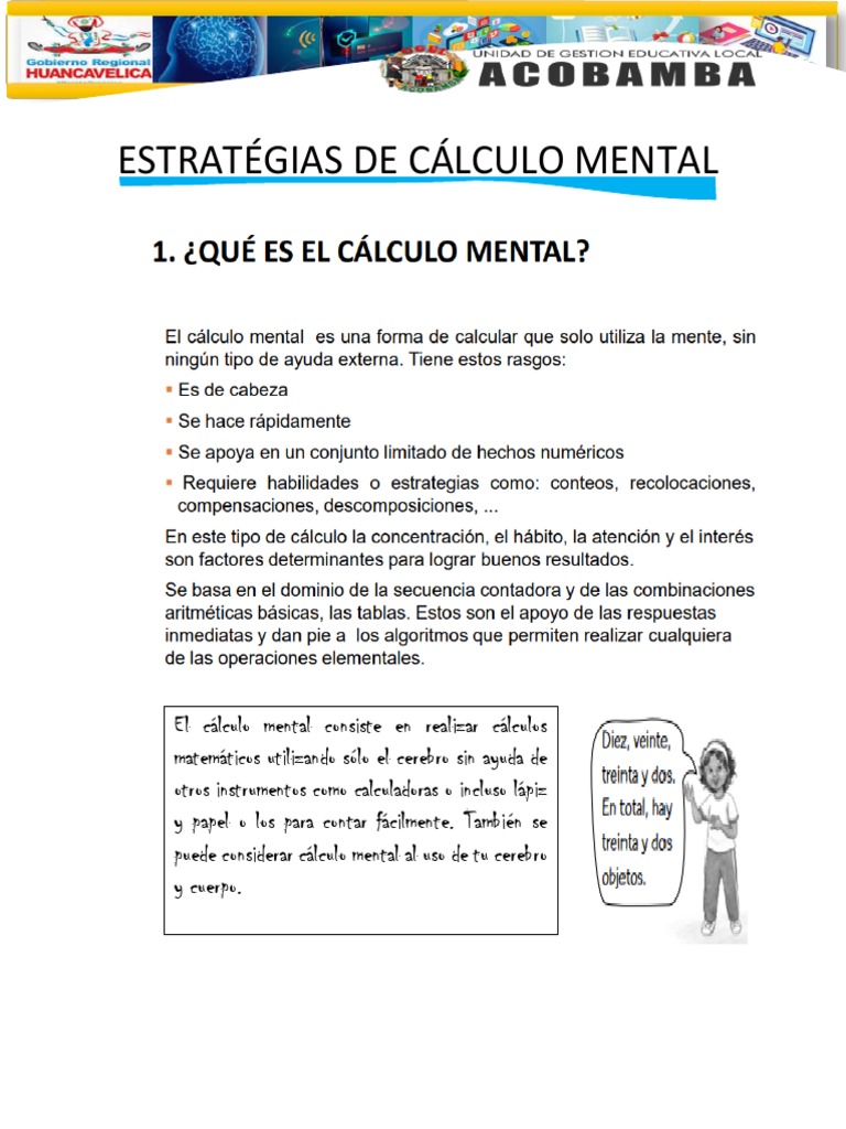 Estrategias de Cálculo Mental | PDF