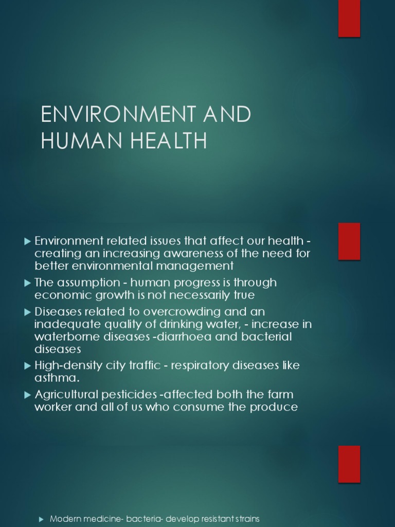 Environment and Human Health | PDF | Medicine | Natural Environment