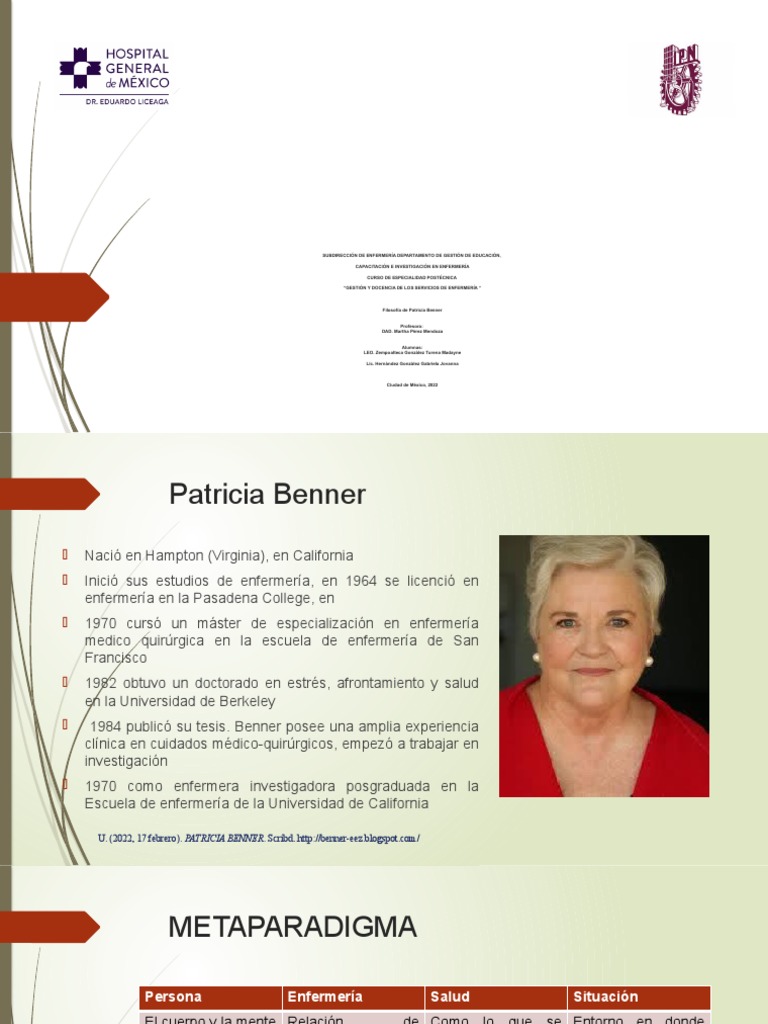 Patricia Benner | PDF | Enfermería | Medicina CLINICA