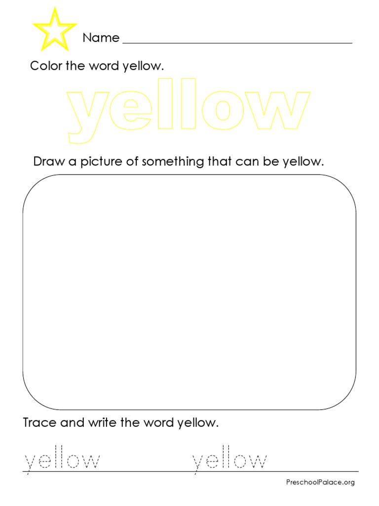 Colors - Yellow Draw Write | PDF