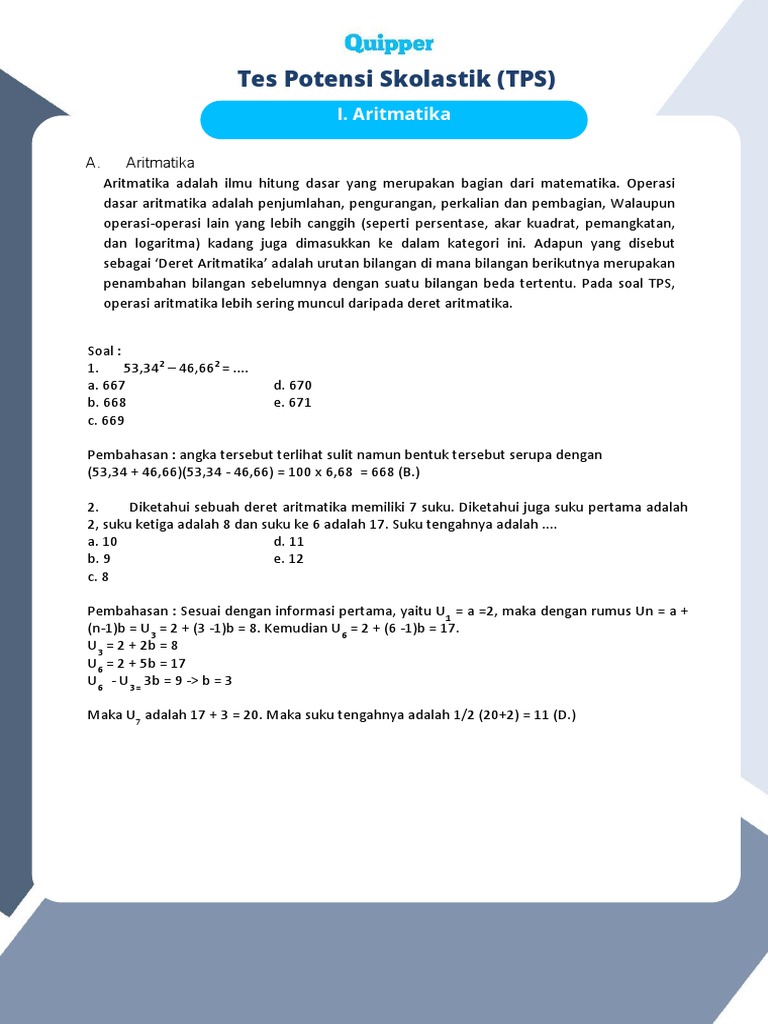 Materi TPS UTBK | PDF
