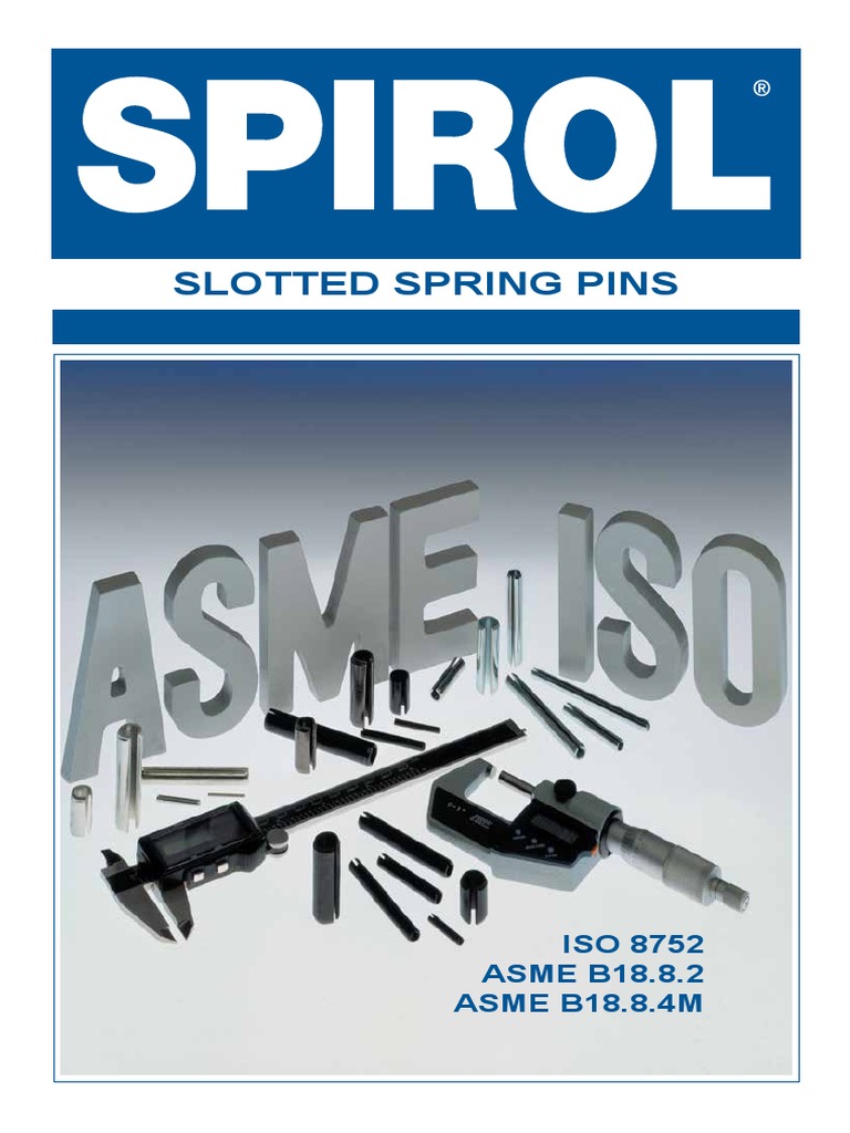 Slotted Spring Pins: ISO 8752 ASME B18.8.2 ASME B18.8.4M | PDF | Steel ...