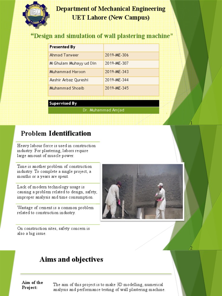 Wall Plastering Machine Design & Simulation | PDF | Gear | Mechanical ...