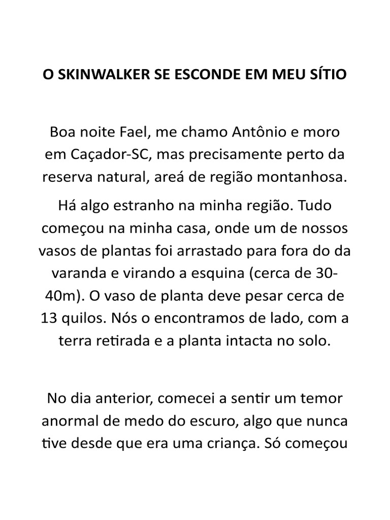 5 Histórias de Skinwalkers | PDF | Gatos | Cães