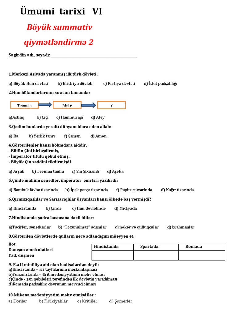 6 - Umumi Tarix bsq-2 | PDF