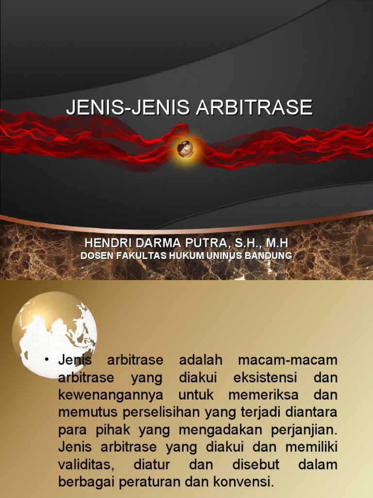 Materi 4 JENIS-JENIS ARBITRASE | PDF