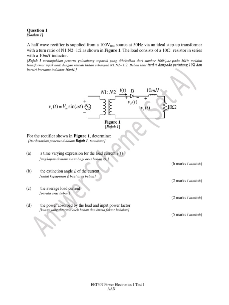 Power Electronics Exam Analysis | PDF | Rectifier | Power Electronics