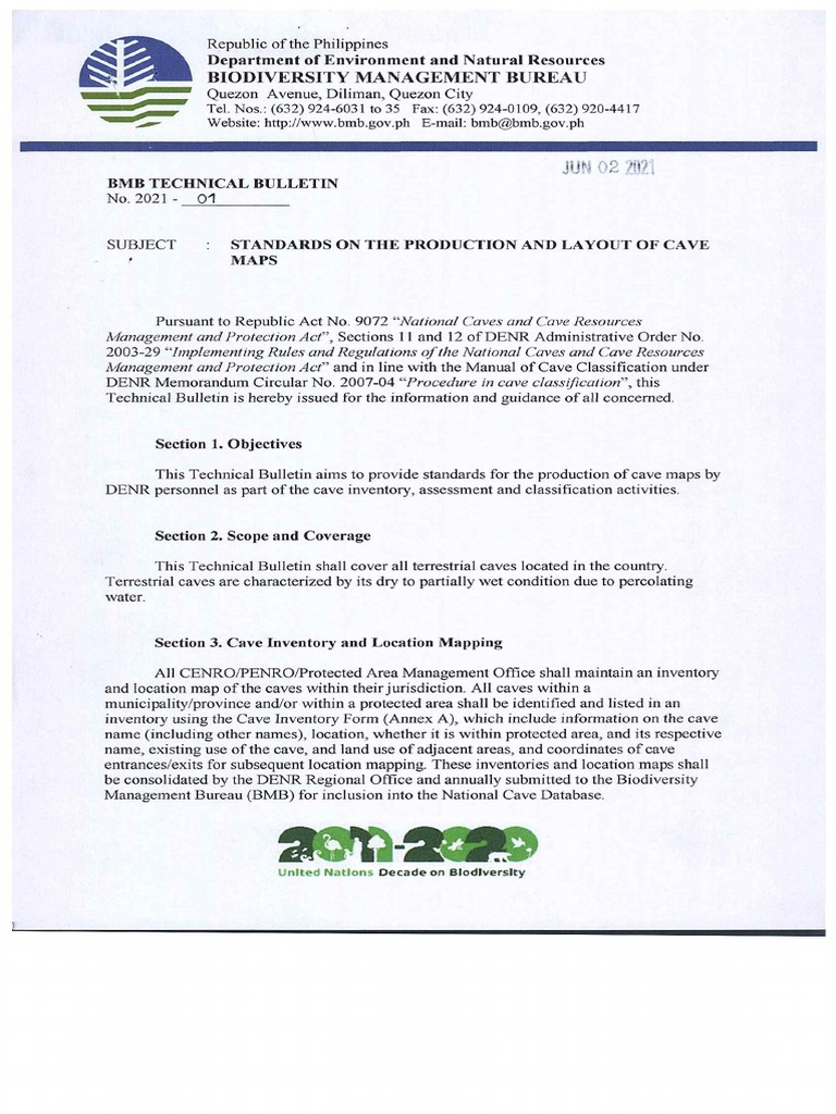 TB2021 01 Standards Production and Layout of Cave Maps | PDF