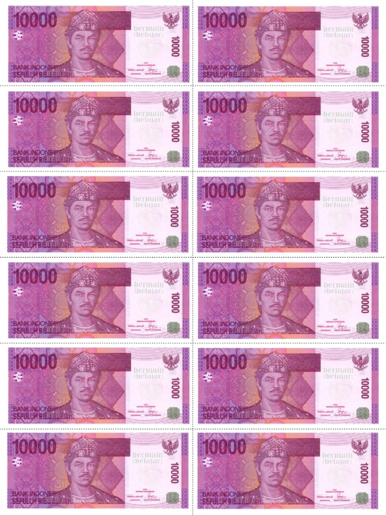 RP 10000 Uang Kertas Mainan | PDF