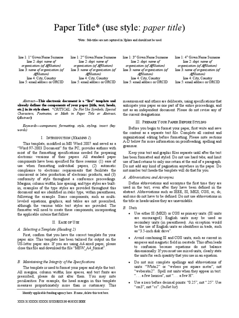 Conference Template Letter | PDF | International System Of Units | Bracket