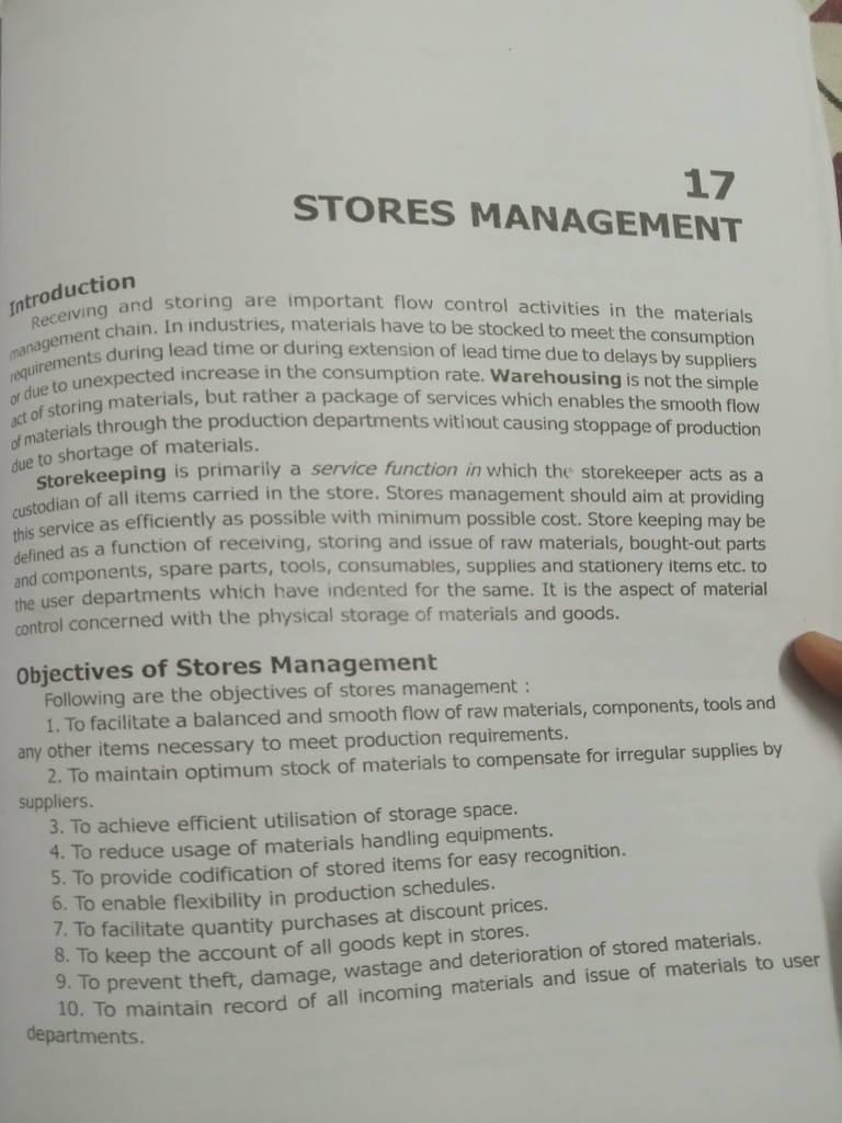 CH 17 Stores Management | PDF | Pallet | Prices