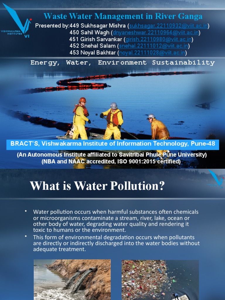 Water Pollution in River Ganga Presentation | PDF | Water Pollution | Water