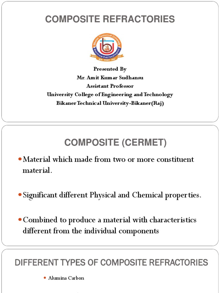 Composite Refractories | PDF | Refractory | Aluminium Oxide