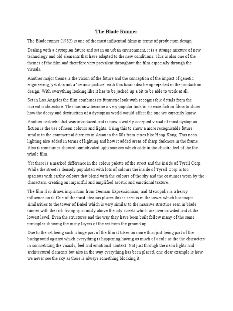 The Blade Runner | PDF | Color