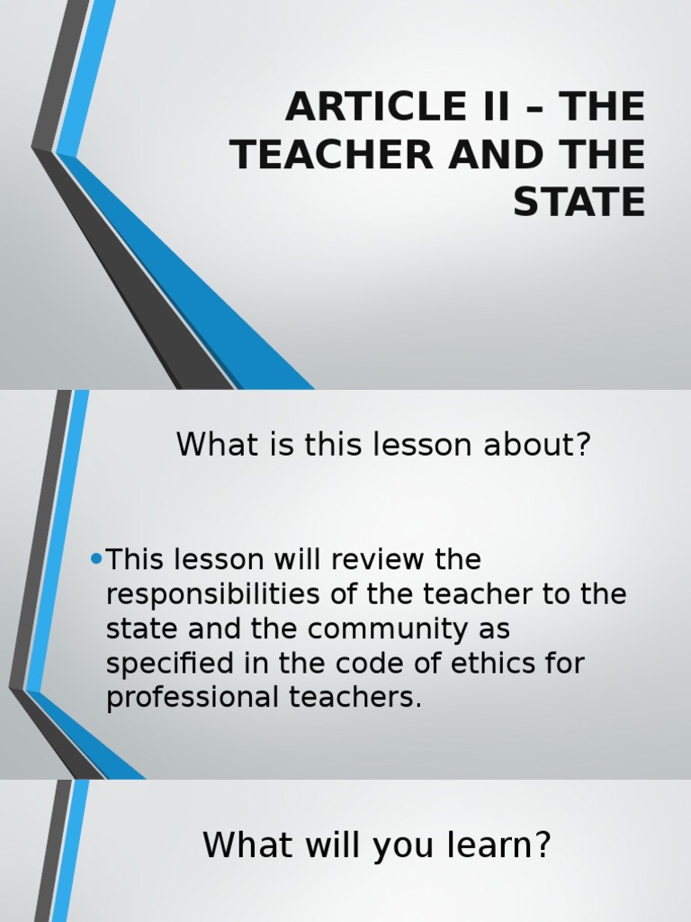 Teacher Responsibilities to the State | PDF | Teachers | Academic Freedom