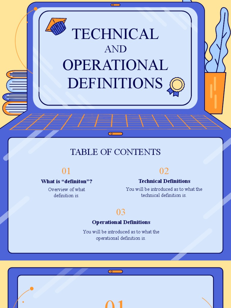 Technical and Operational Definitions | PDF | Definition | Data