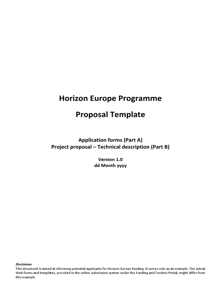 5 Proposal Template v1 | PDF | Clinical Trial | European Union