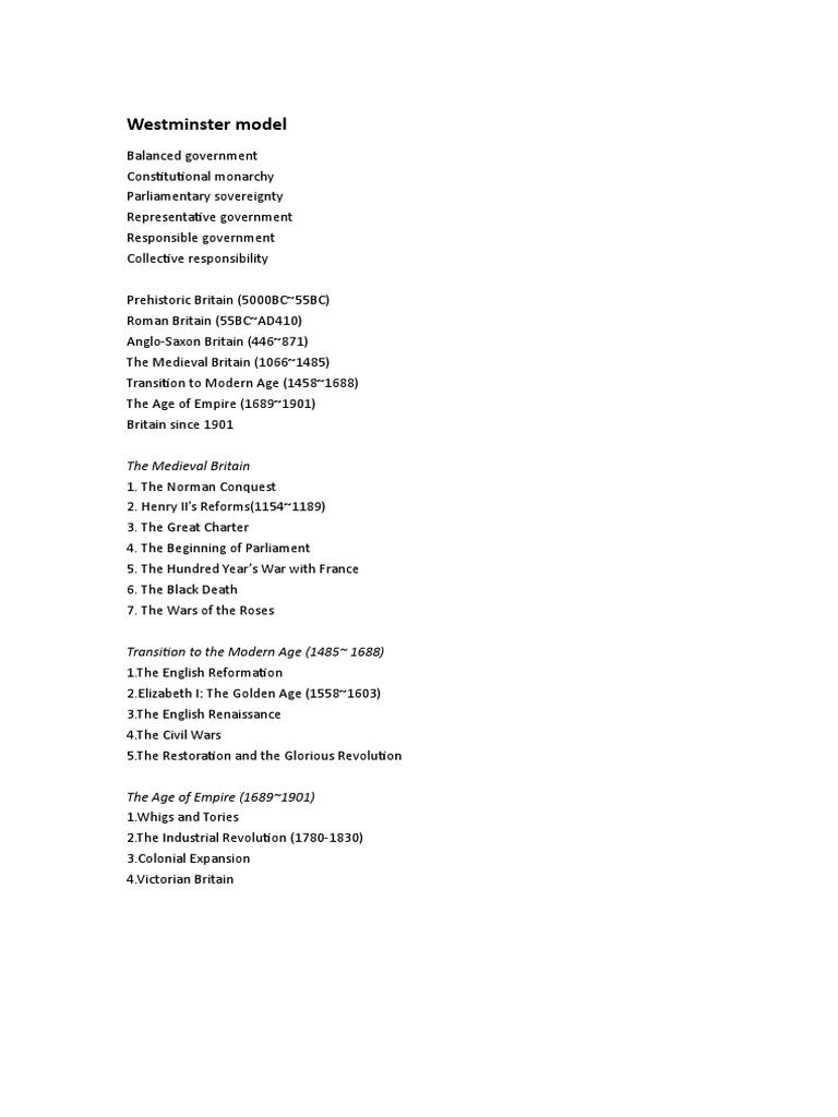 Overview of British Historical Eras | PDF
