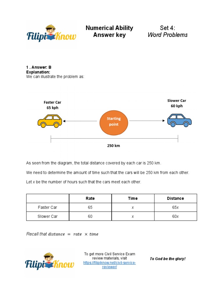 Numerical Ability Practice Questions Set 4 Answers | PDF | Equations | Mathematics