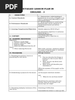 Detailed Lesson Plan in Teaching English 3 - Elementary | PDF | Spider ...