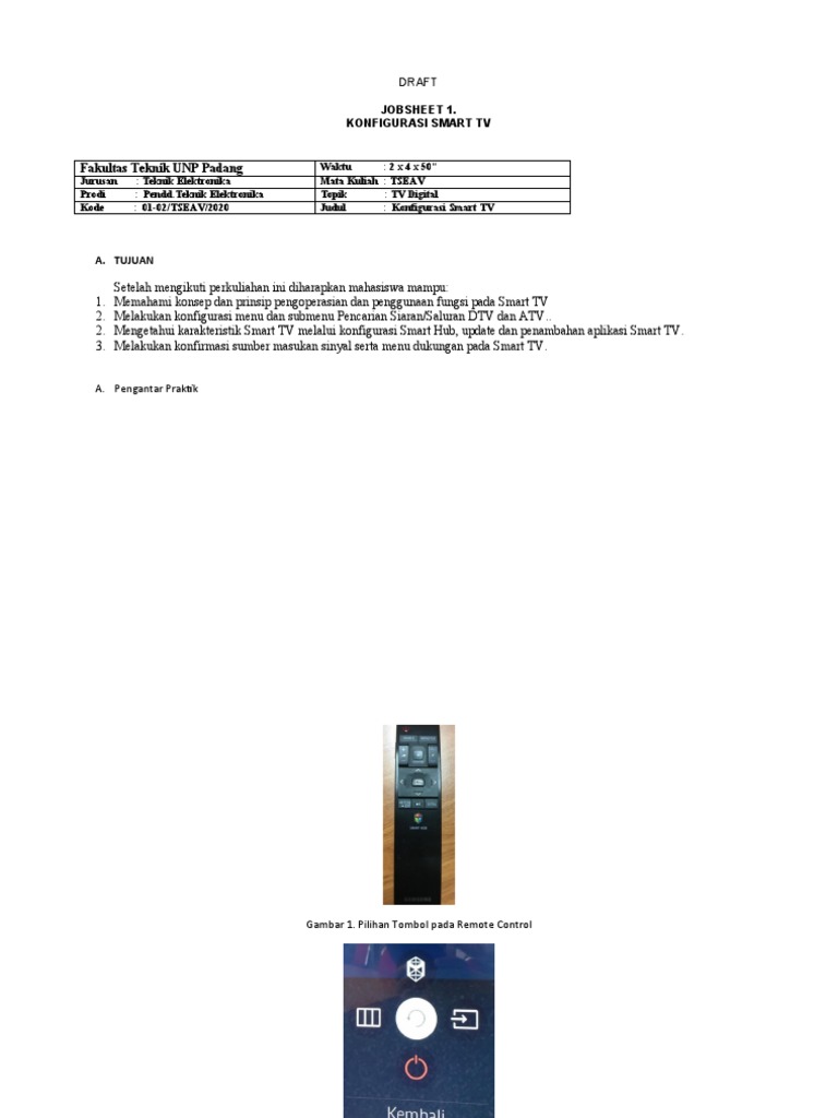 Jobsheet 01-SmartTV Konfigurasi | PDF