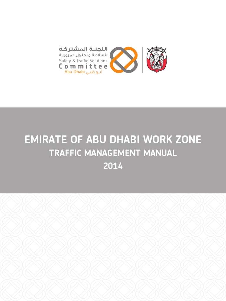Work Zone Manual For The Emirateof Abu Dhabi | PDF | Lane | Traffic