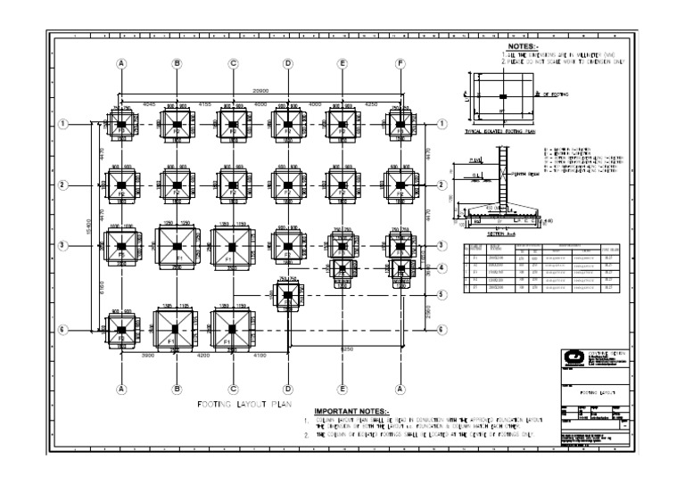 3.foundation Layout Plan and Foundation Detail | PDF | Storms | Tornadoes