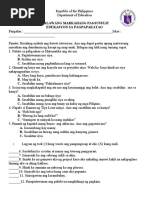 Filipino 2 Worksheet Q1 W1 | PDF