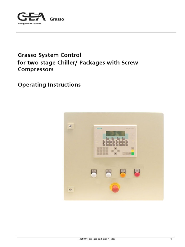 Grasso System Control | PDF | Menu (Computing) | Pump
