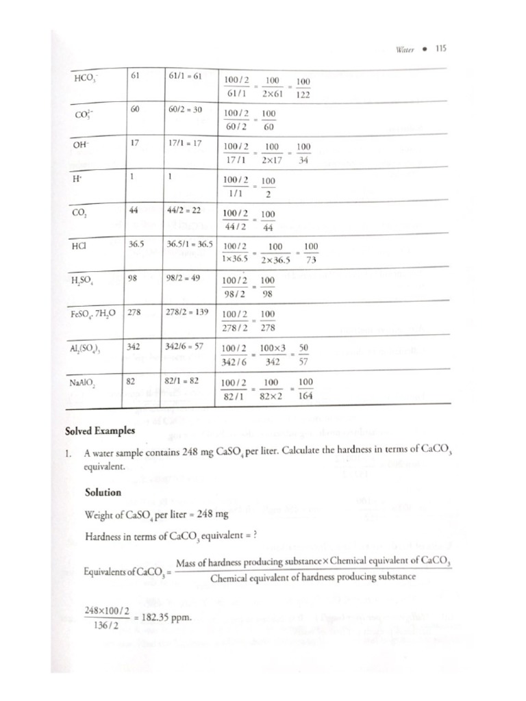 Water Numericals | PDF