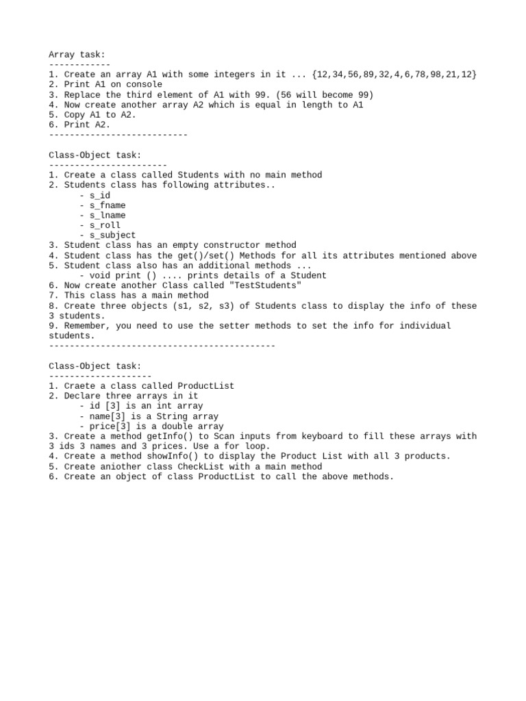 Array Scanner Class Obj | PDF